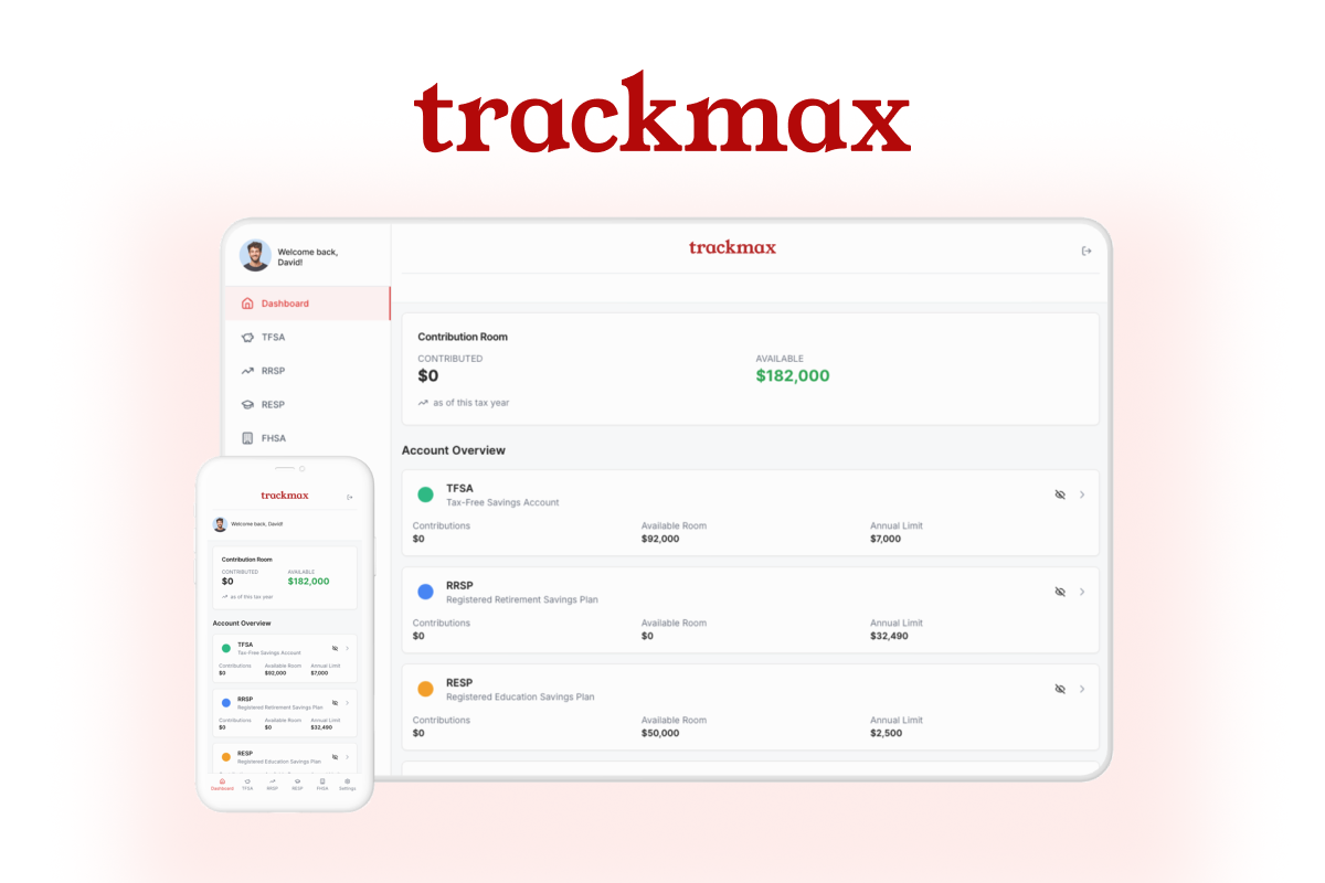 TrackMax | Track TFSA, FHSA, RESP & RRSP